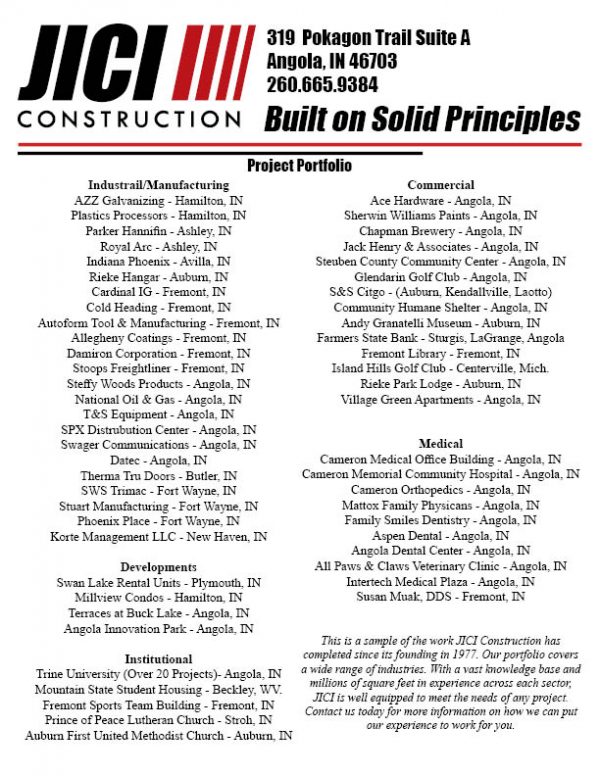 Notable Past Projects | JICI Construction